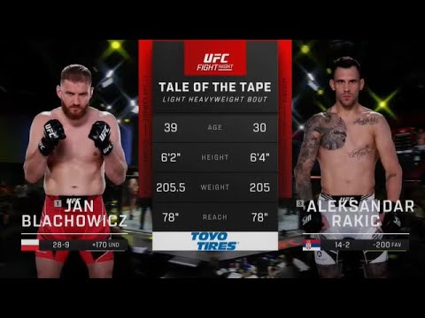 Jan Blachowicz vs Rakic - full fight video UFC Vegas 54 highlights