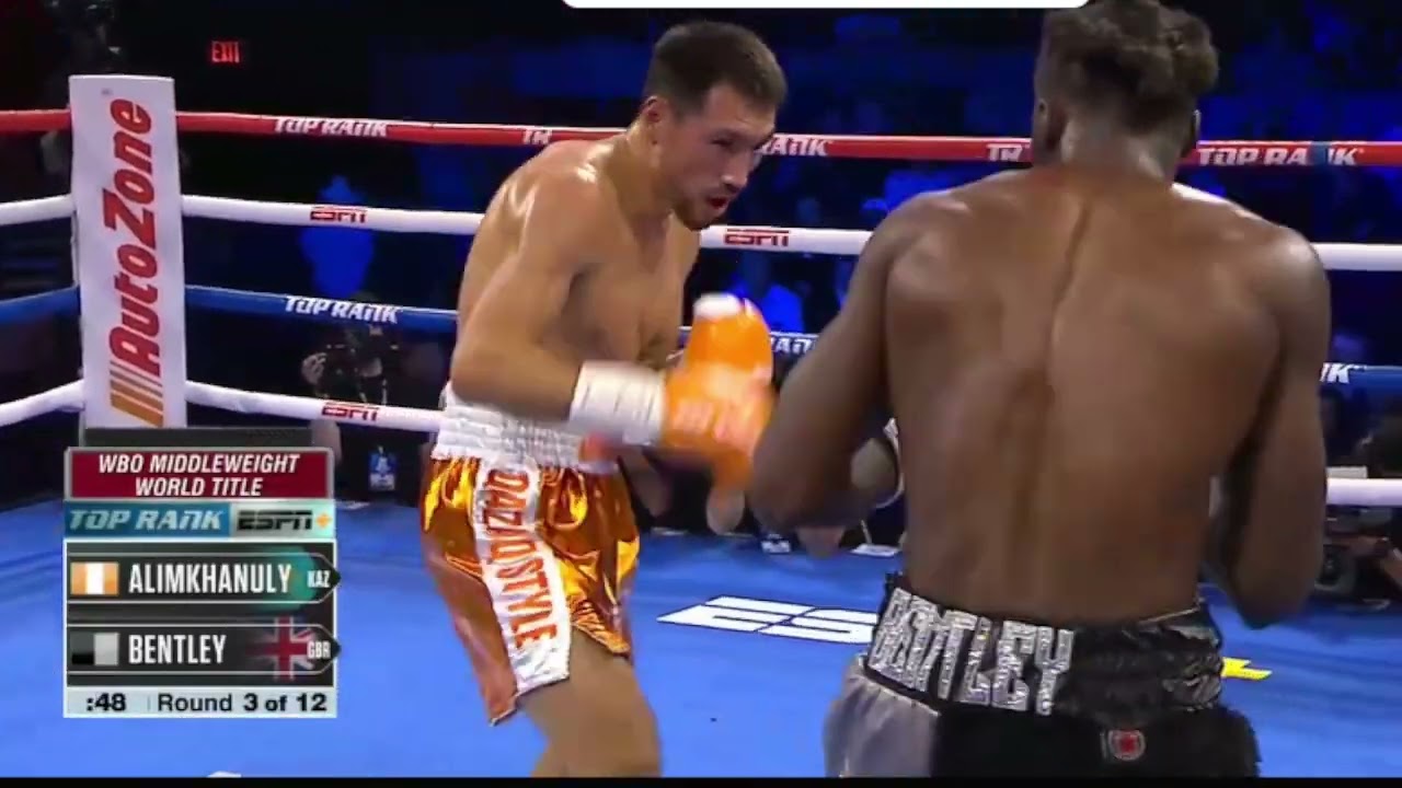 Janibek Alimkhanuly vs Denzel Bentley FULL fight Video 2022 WBO